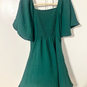 Dokotoo | Dresses | Chic Forest Green Tiefront Mini Dress | Poshmark